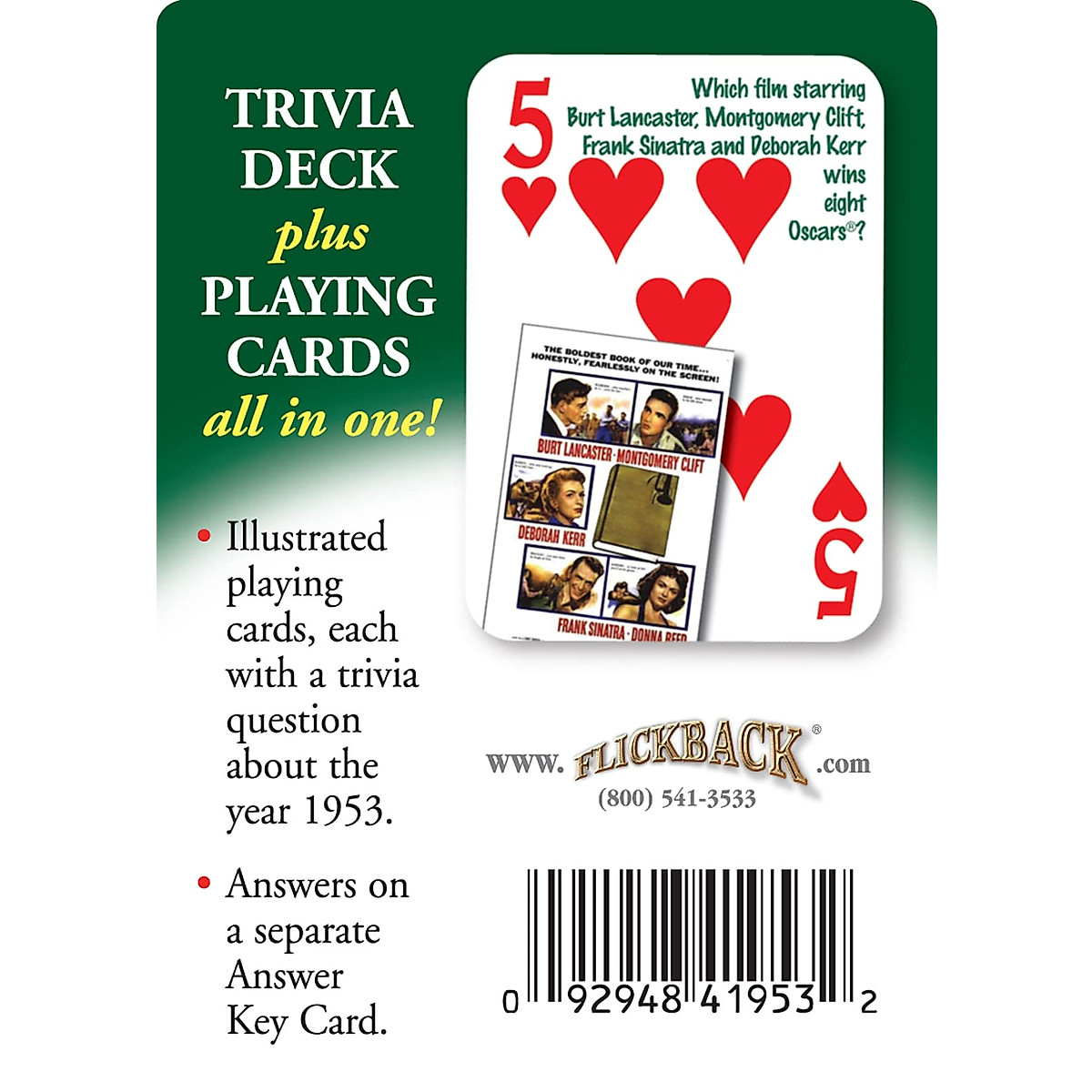 Flickback Media, Inc. 1953 Trivia Playing Cards: Great 70th Birthday