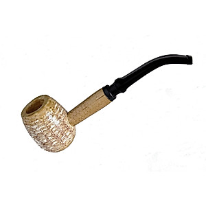 Missouri Meerschaum - Diplomat Corn Cob Tabacco Pipe - Apple, Bent Bit