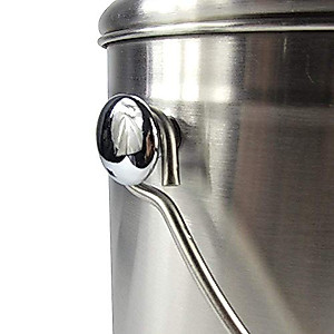 Abakoo 1.6 Gallon Compost Bin Indoor Countertop Kitchen Composter Bin 304 Stainless Steel Waste Pail Kitchen Bin Pail - Includes 4 Filters