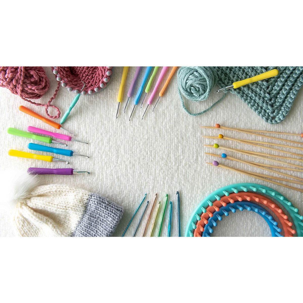 Boye 3399101000 Ergonomic Crochet Hook Set, Size L P Q