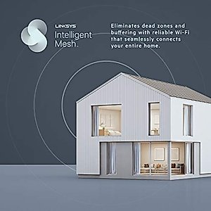 Linksys Mesh Wifi 6 Router, Dual-Band, 1,700 Sq. ft Coverage, 25+ Devices, Speeds up to (AX1800) 1.8Gbps - MR7350