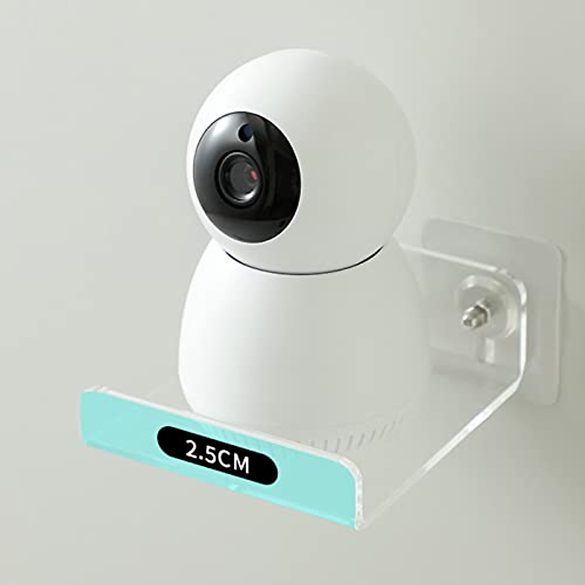 Acrylic Small Adhesive Wall Shelves Wall Mounted Storage Shelf Strong and Durable Display Shelf for Bedroom Living Room Kitchen