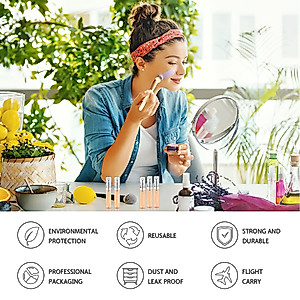 Csdtylh Mini Spray Bottle 105PCS 5ML Clear Glass Perfume Bottles Refillable Fine Mist Spray Bottles Empty Fragrance Sample Spray Containers Cosmetics Atomizer for Cleaning,Travel,Essential Oils