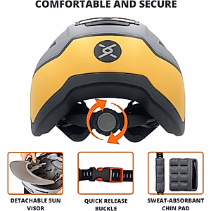 XNITO Bike Helmet with LED Lights - Urban Bicycle Helmet for Adults, Men & Women - CPSC & NTA-8776 Dual Certified - Class 3 E-Bikes, Scooters, Onewheel, Commuter, Mountain