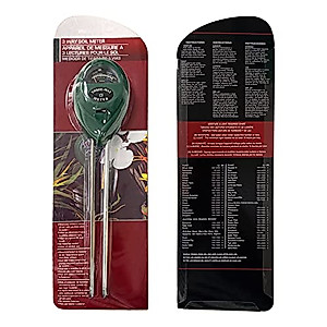 3 in 1 Soil PH Meter Soil Moisture Light PH Tester for Indoor Outdoor House Potted Plants Care,Garden nutrients,Farming,Lawn,Gardening Tool Kits,Soil Hygrometer Sensor No Battery Needed