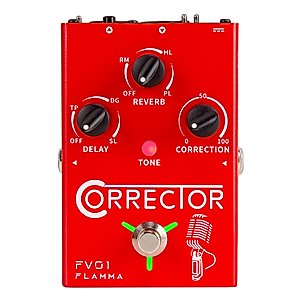FLAMMA FV01 Vocal Effects Processor Pitch Correction Voice Pedal Vocal Stompbox Microphone Amplifier for Singer Live Singing Streaming Recording with Delay Reverb Acoustic Guitar Playing