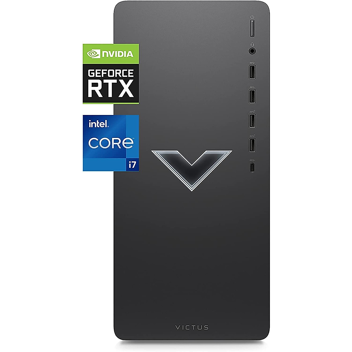 HP Victus 15L Gaming Desktop Computer, Intel Core i7-12700F(Up to 4.9GHz), NVIDIA GeForce RTX 2060 Super, 32GB RAM, 2TB PCIe SSD, WiFi 6, USB-A&C, Windows 11 Home, CUE Accessories