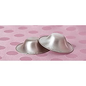 SILVERETTE The Original Silver Nursing Cups, Silverettes Metal Nipple Covers for Breastfeeding, Nursing Shield, 925 Silver Nipple Cover Guards, Soothe and Protect Sore Nipples -Made in Italy