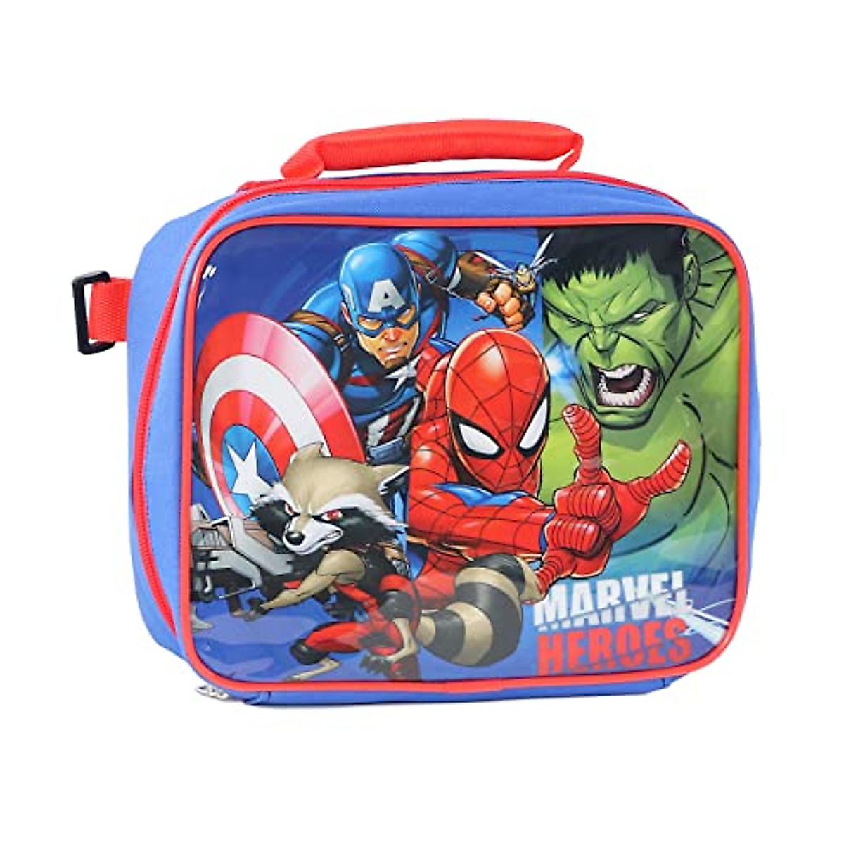 Marvel Avengers Backpack with Lunch Bag (One Size, Heroes)