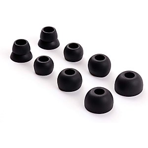 Blacell Replacement Silicone Ear Tips Earbuds Buds Set for Powerbeats 2 Wireless beats by dre headphones, 4 Pairs (Black)