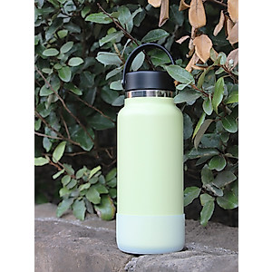One MissionX Protective Boot Sleeve for Hydro Flask - Stanley Quencher & IceFlow Tumbler - Also for Similar Bottles, BPA Free Silicone (Fits Hydro 12-24oz/Stanley 40oz Quencher, White Clear)