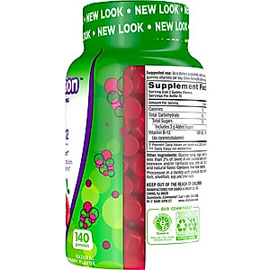 vitafusion Vitamin B12 Gummy Vitamins for Energy Metabolism Support, Natural Raspberry Flavored, America’s Number 1 Gummy Vitamin Brand, 70 Day Supply, 140 Count