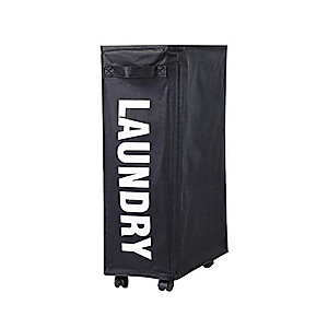 NC Foldable Dirty Clothes Basket Japanese-Style Home Oxford Cloth Clothes Storage with Wheels and Handles Laundry Basket Storage Basket Storage Box