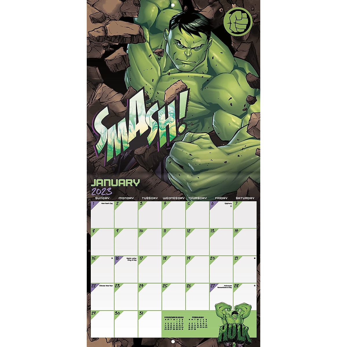 2023 Marvel Avengers Wall Calendar