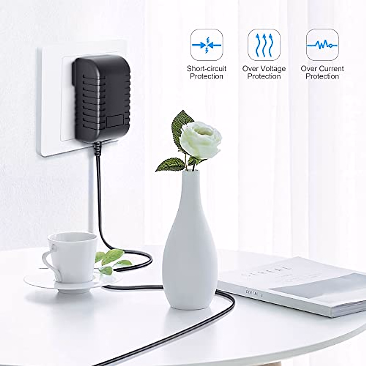 J-ZMQER AC/DC Adapter Compatible with Fitness Quest E6000 E-6000 Eclipse Power Supply Cord Cable Charger Mains PSU