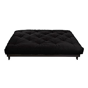 Trupedic x Mozaic - 10 inch Full Size Standard Futon Mattress (Frame Not Included) | Barcelona Black | Great for Kid's Rooms or Guest Areas - Many Color Options