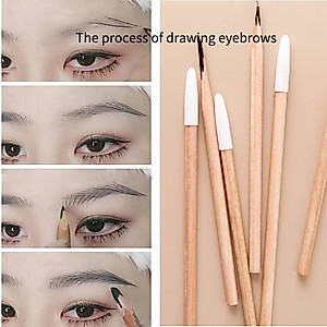 Lalago Waterproof Wooden Eyebrow Pencil with Eyebrow Sharpener Tool Set,waterproof Non-smudging Eyebrow Pencil for Women (Brownish Black)