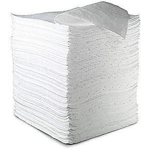 3M Petroleum Sorbent Pad HP-156, High Capacity,White, 17" X 19"