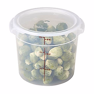 Cambro RFS6PPSW2190 6-Quart Round Food-Storage Container with Lid, Set of 2