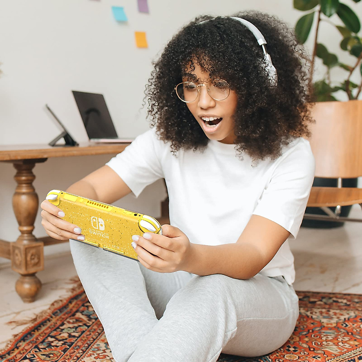 Switch lite Protective Case, Switch lite Clear Glitter Case, Shiny Sparkly Switch Lite TPU Cover - 1 Pack