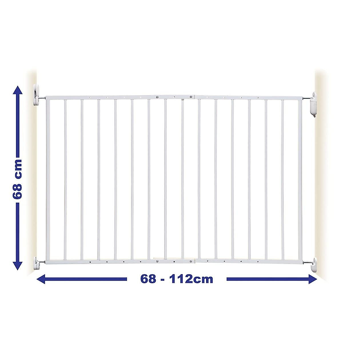 Dreambaby Arizona Extenda Baby Safety Gate - Hardware Mounted Gates - with Adjustable Width from 26.75-44 inches - White - Model L2164BB