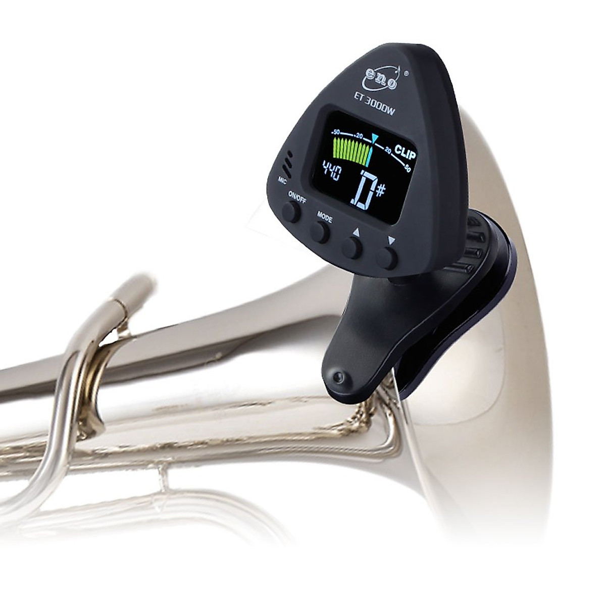 ENO MUSIC Solid Big Clip-on Professional Wind Instruments Alto Saxophone Tuner, Colorful LCD Display, Saxophone Accessories