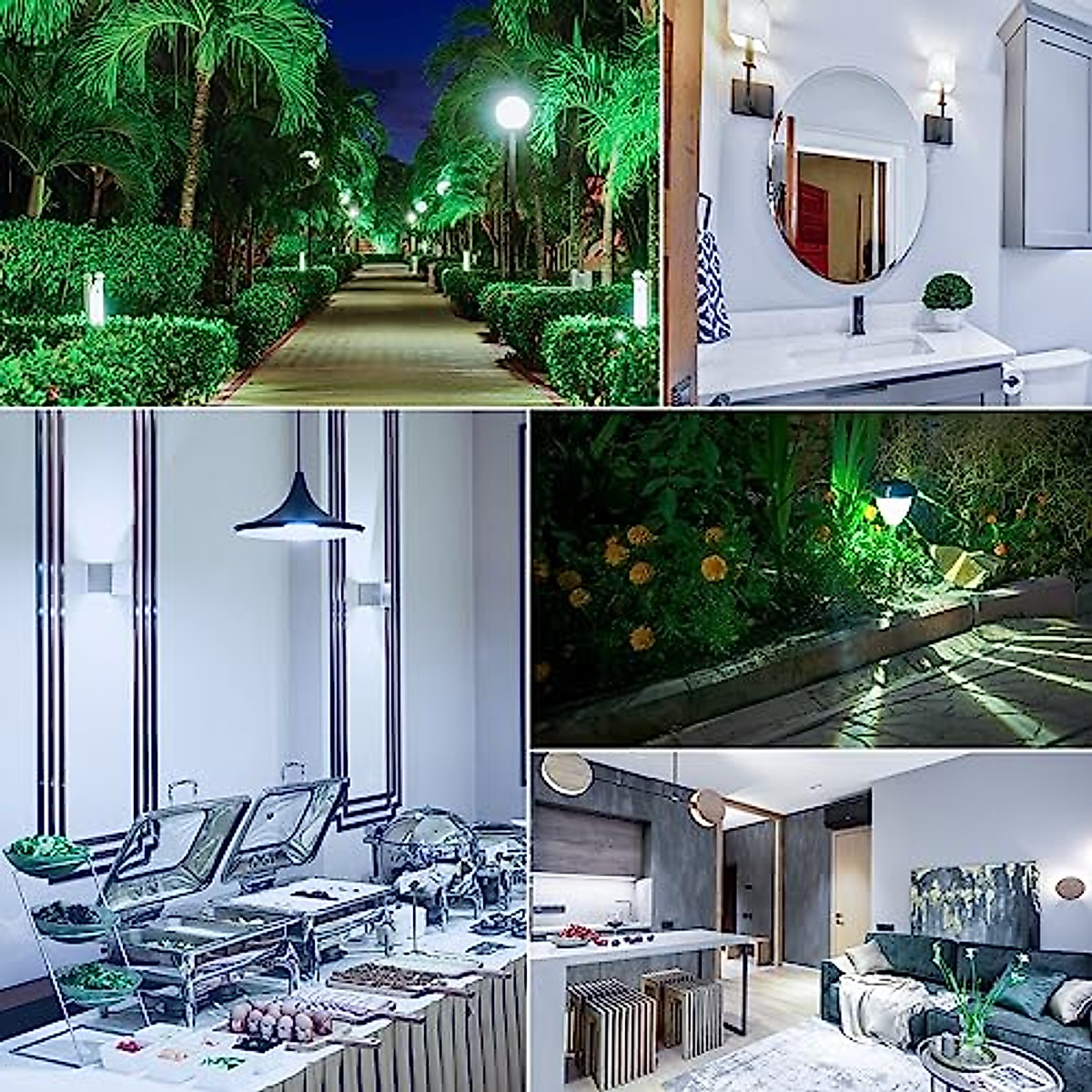 Lustaled R7s LED Bulb 118mm 10W 1300LM Day Light 6000K 110-130V J118 J Type Linear Double Ended 100W Halogen Equivalent for Floodlight Landscape (2 Pack Not Dimmable)