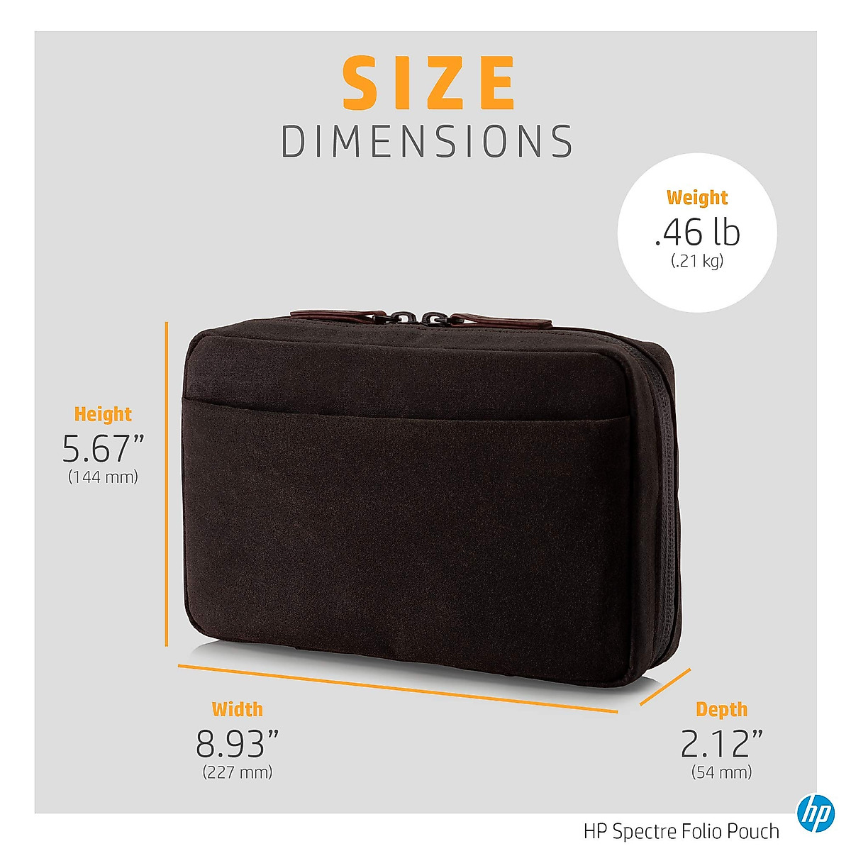 HP Spectre Folio Pouch (Waxed Canvas, 5DC31AA)