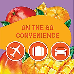 Tampico Singles To Go Drink Mix Packets, Mango Punch, Zero Sugar, Low Calorie, 100% DV of Vitamin C per Serving, Convenient, On-The-Go Water Enhancers, 6 sticks, Pack of 1