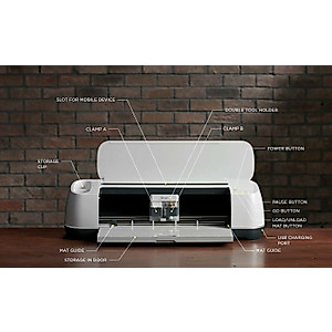 Cricut Maker - Smart Cutting Machine - With 10X Cutting Force, Cuts 300+ Materials, Create 3D Art, Home Decor & More, Bluetooth Connectivity, Compatible with iOS, Android, Windows & Mac, Champagne