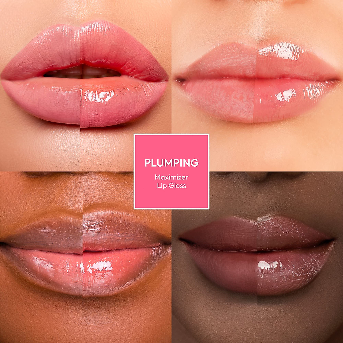Ruby Kisses Plumping Lip Gloss – Hydrating, Voluminous, High-Shine, Cruelty-Free Lip Plumper, Smoothing, Instinct Lip Maximizer, 4 Colors, 0.15 FL oz. (CLEAR)
