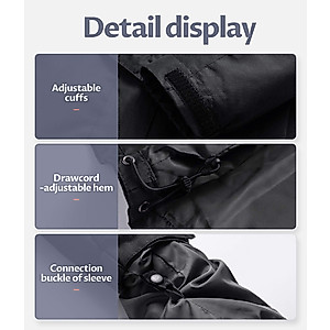 CREATMO US Women's 3 in 1 Waterproof Ski Jacket Windproof Snow Coat Black 2XL