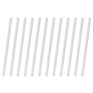 EISCO 12PK Polypropylene Stirring Rods, 9.8" - Rounded Ends, 10mm Diameter - Excellent for Laboratory or Home Use - Chemical & Heat Resistant Plastic