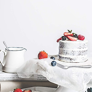 RETON 12 Pcs Dessert Forks and Spoons Silverware Set, Stainless Steel Mini Forks and Spoons, Small Appetizer Cocktail Fruit Forks, Mini Coffee Spoons Teaspoon for Kitchen Party (6 Forks+6 Spoons)