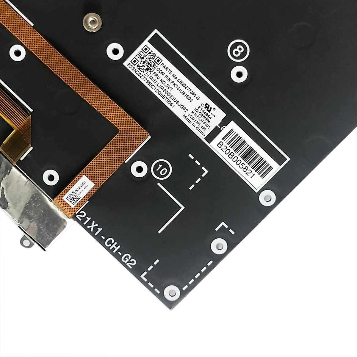 GinTai Laptops Backlit US Keyboard Replacement for Lenovo Thinkpad X1 Carbon 2021 X1C SN20Z77360-B P/N PK131U81B00