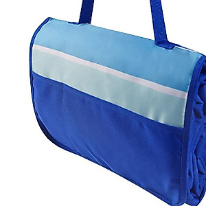 Mainstay Outdoor Blanket with Double Pocket and Carry Handle, Stripe, 60''x70'' Foldable Waterproof Outdoor Blanket