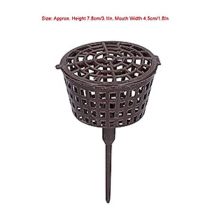 Yosoo 20PCS Plastic Fertilizer Mesh Baskets with Lids Anti‑Aging Planting Food Net Pots Garden Nutrition Cups for Succulent, Orchid, Bonsai Brown 3.1in x 1.8in