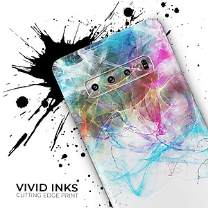 DesignSkinz Neon Multi-Colored Paint in Water Protective Vinyl Decal Wrap Skin Cover Compatible with The Samsung Galaxy S20 (Screen Trim & Back Glass Skin)