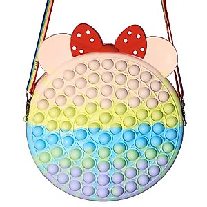 Pop Purse It Crossbody Girl, Lady Handbag, Large Pop Shoulder Purse for Kids(Cylinder Blue)