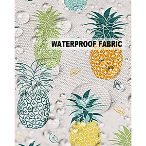 ALAGEO Outdoor Waterproof Pillow Covers for Patio Furniture Pineapple Decorative Throw Pillow Cover Summer Tropical Fruit Pillowcases Set of 2 Cushion Case for Sofa Couch Chair Home Decor 20x12 inch