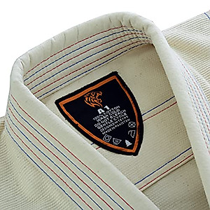 JAGUAR PRO GEAR ORGANO - Pure Organic Cotton Light Weight Kimono Brazilian Jiu Jitsu Gi Unisex (K-0, White)