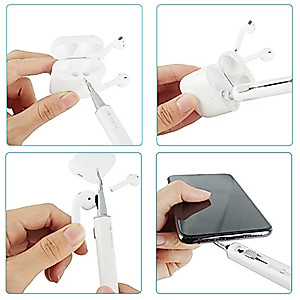 Nertpow Cleaner Kit for Airpods Earbuds Cleaning Pen Bluetooth Headphone Case Cleaning Tool Airpods Pro 1 2 3 iPhone Camera Etc Ear Wax Cleaner