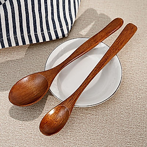 Home long handle winding wooden spoon wooden fork creative spoon fork chopsticks set