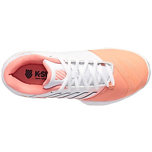 K-Swiss Women's Bigshot Light 4 Tennis Shoe, Peach Amber/White/Asphalt, 9.5 M