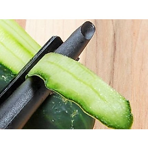 Cestari Serrated Ceramic Knife Set of 2 Knives and Peeler: includes 6 inch Tomato Knife, 8 inch Bread Knife, and Straight Edge Ceramic Vegetable Peeler