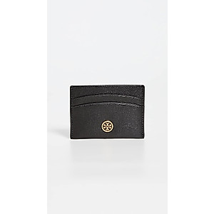 Tory Burch Women's Robinson Card Case, Black, One Size
