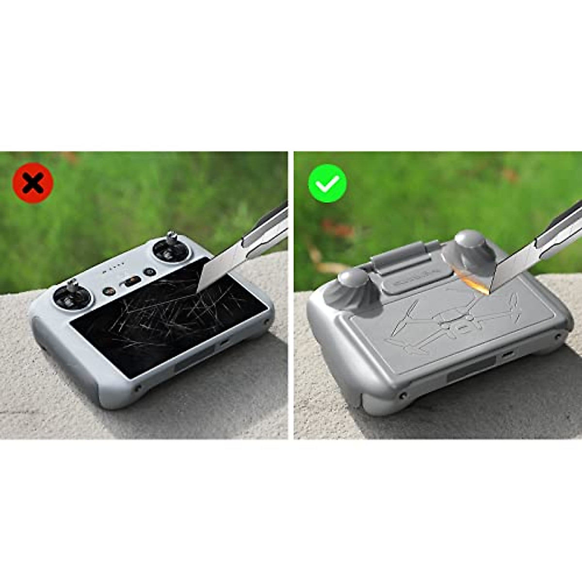 2 in 1 Controller Protector Sun Hood Cover for Mini 3 / Mini 3 Pro DJI RC Remote Control Accessories