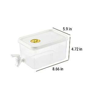 Cold Kettle With Faucet Beverage Dispenser, 3 / 5L Large Capacity Plastic Beverage Dispenser, With Faucet Ice Lemonade Juice Container With Lid, Fruit Teapot Lemonade Bucket Drink