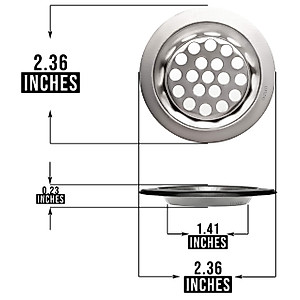 OFXDD Metal Hair Catcher Kitchen, Sink Strainer, Bath Drain Protector 2.5", Drain Protector Hair Catcher, Cover Bathroom Sink Drain Hair Catcher (Pack of 3)