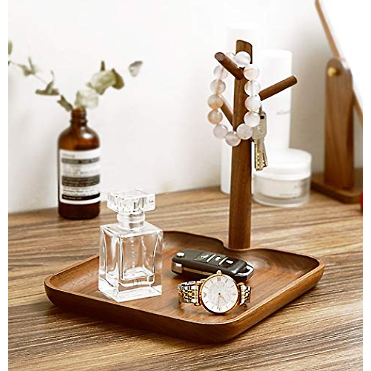 Key Holder Sakulaya Key Rack Desk Organizer Wood Decorative Entryway Key Organizer